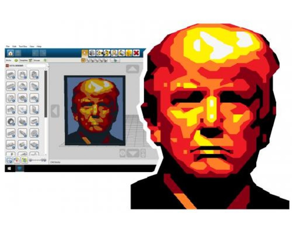 LEGO MOC Donald Trump in 3D. by brickart | Rebrickable - Build with LEGO