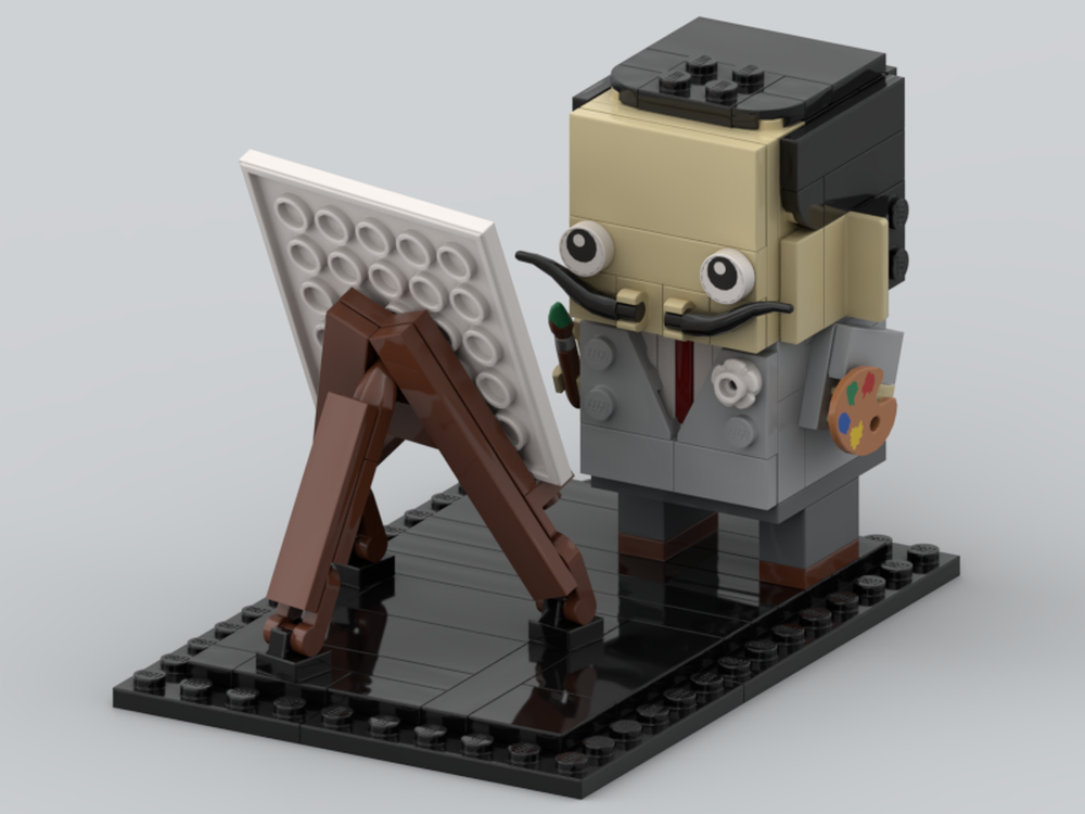 LEGO MOC Brickheadz - Salvador Dali by Thierry | Rebrickable - Build ...