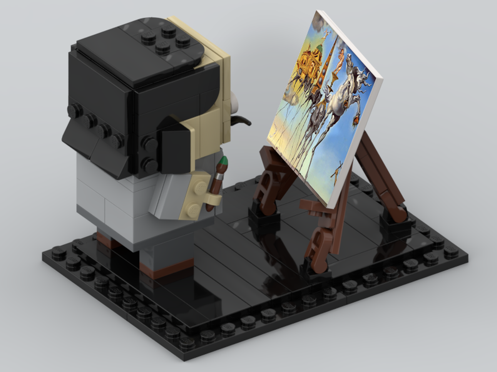 LEGO MOC Brickheadz - Salvador Dali by Thierry | Rebrickable - Build ...