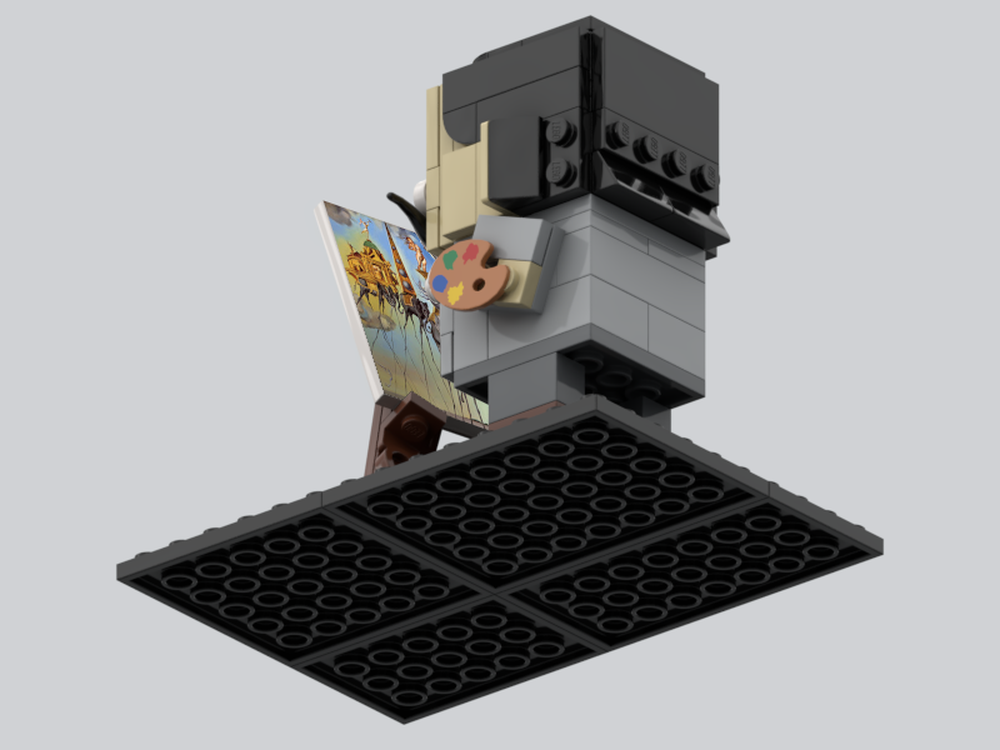 LEGO MOC Brickheadz - Salvador Dali by Thierry | Rebrickable - Build ...