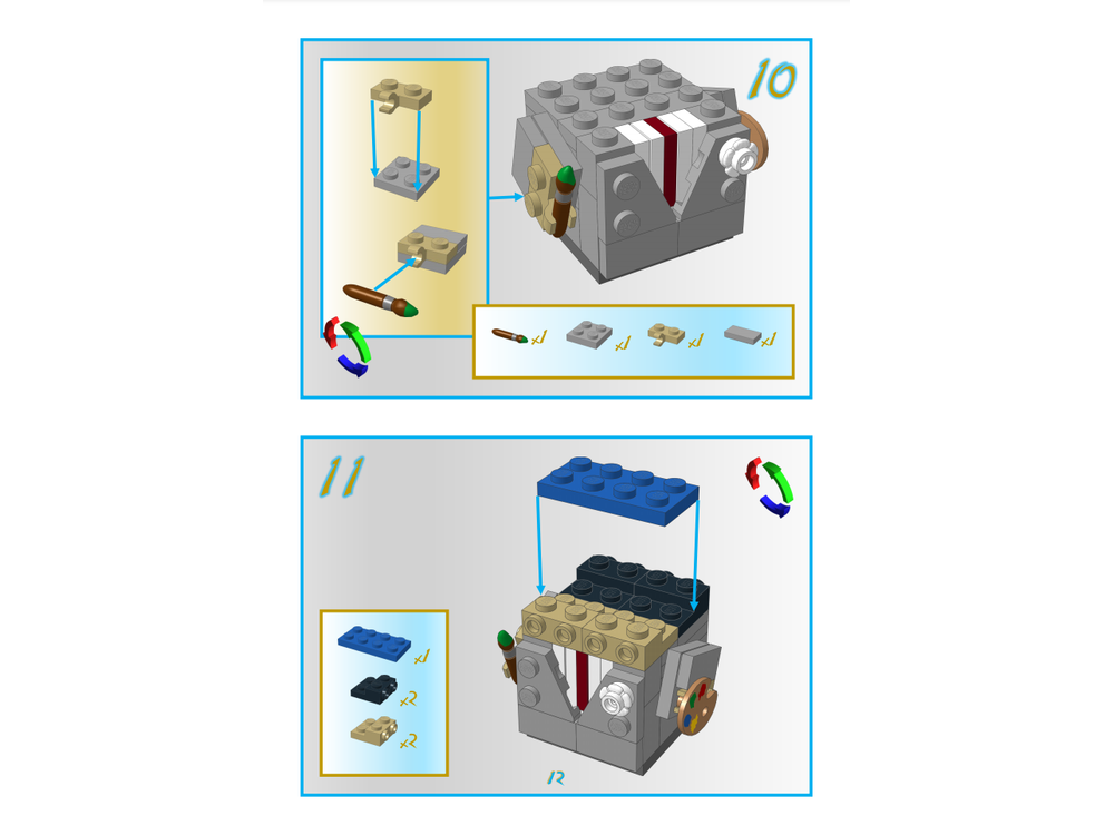 LEGO MOC Brickheadz - Salvador Dali by Thierry | Rebrickable - Build ...