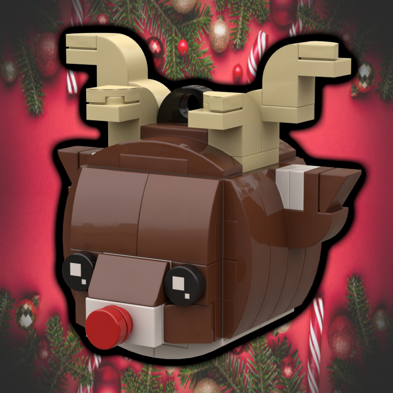 Lego Moc Reindeer Ornament By Vnmbricks Rebrickable Build With Lego