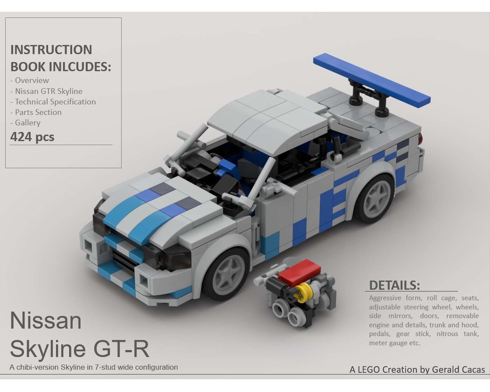 LEGO MOC Nissan GTR Skyline by geraldcacas | Rebrickable - Build with LEGO