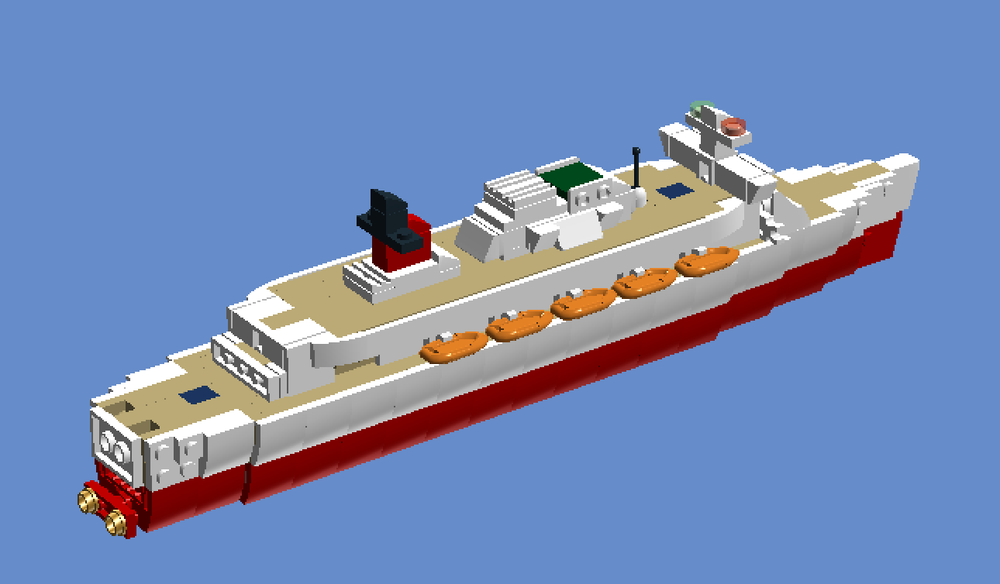 Lego Moc Cruise Ship By Brick Built Bombers Rebrickable Build With Lego