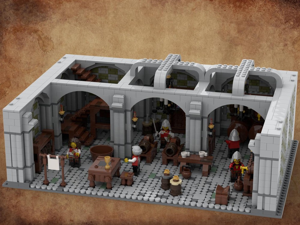 LEGO MOC Medieval wine cellar by Huebre | Rebrickable - Build with LEGO