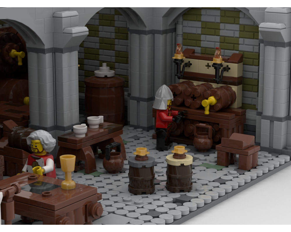 LEGO MOC Medieval wine cellar by Huebre | Rebrickable - Build with LEGO