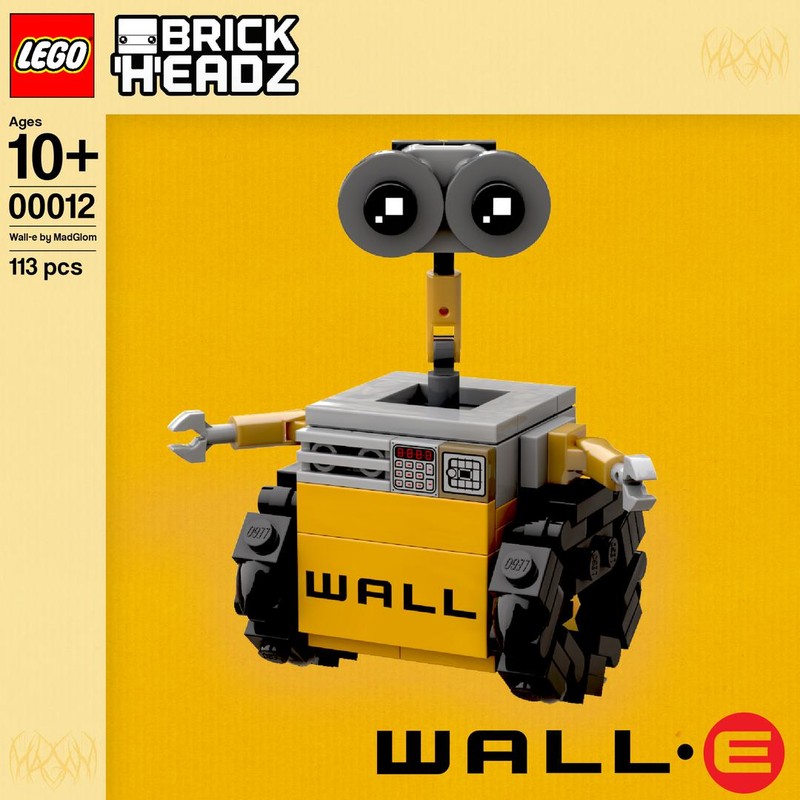 Lego Moc Wall E Brickheadz By Madglom Rebrickable Build With Lego