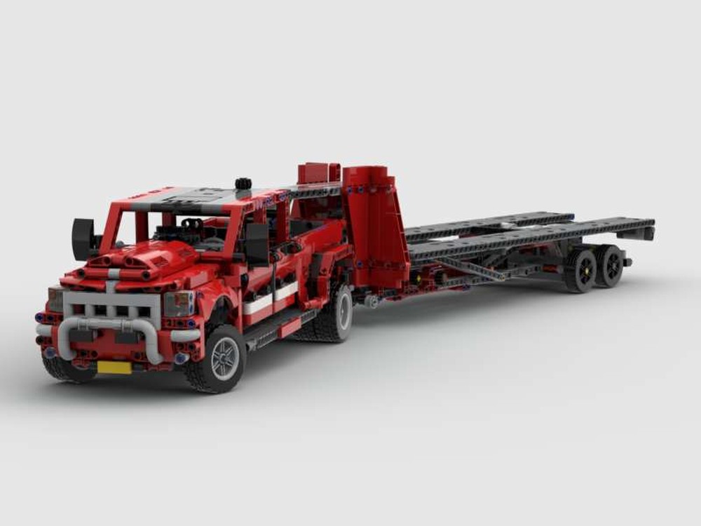 LEGO MOC Dodge RAM Dually Pickup Truck (DRW) with trailer and Bowman ...