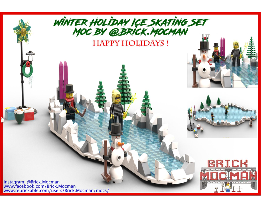 LEGO MOC Happy Holidays Winter Ice Skating RInk (FREE) by Brick.Mocman ...