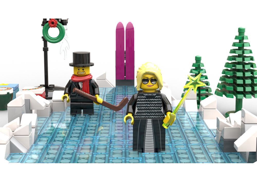 LEGO MOC Happy Holidays - Winter Ice Skating RInk (FREE) by Brick ...