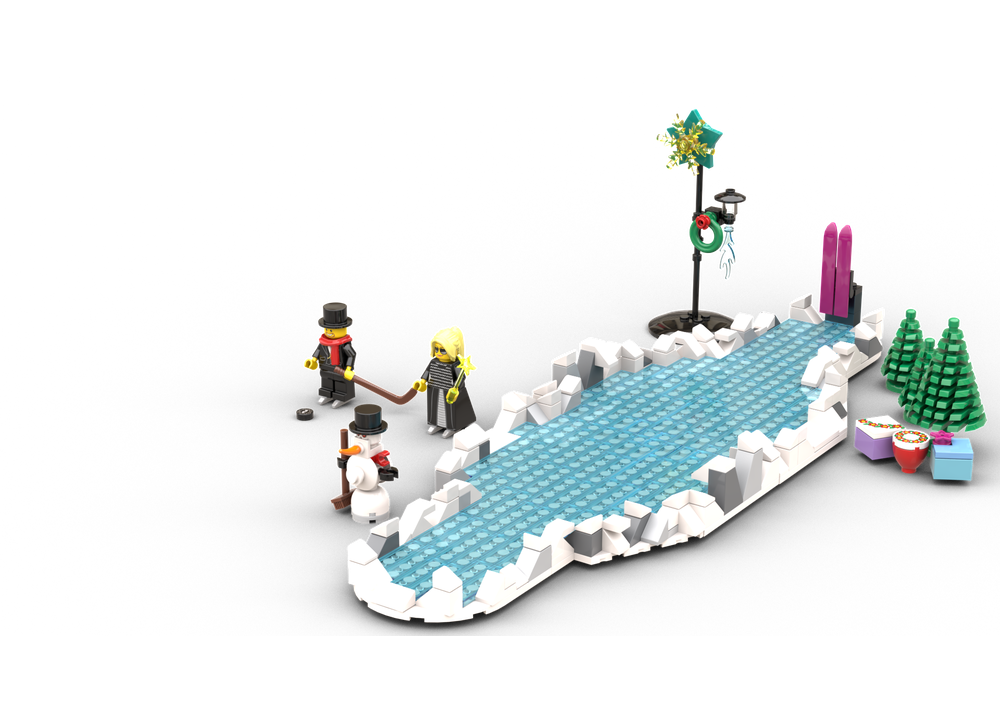 LEGO MOC Happy Holidays Winter Ice Skating RInk (FREE) by Brick.Mocman ...