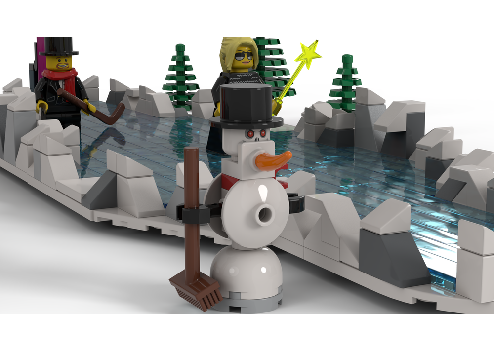 LEGO MOC Happy Holidays Winter Ice Skating RInk (FREE) by Brick.Mocman ...