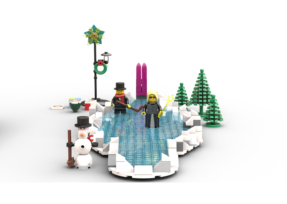 LEGO MOC Happy Holidays - Winter Ice Skating RInk (FREE) by Brick ...