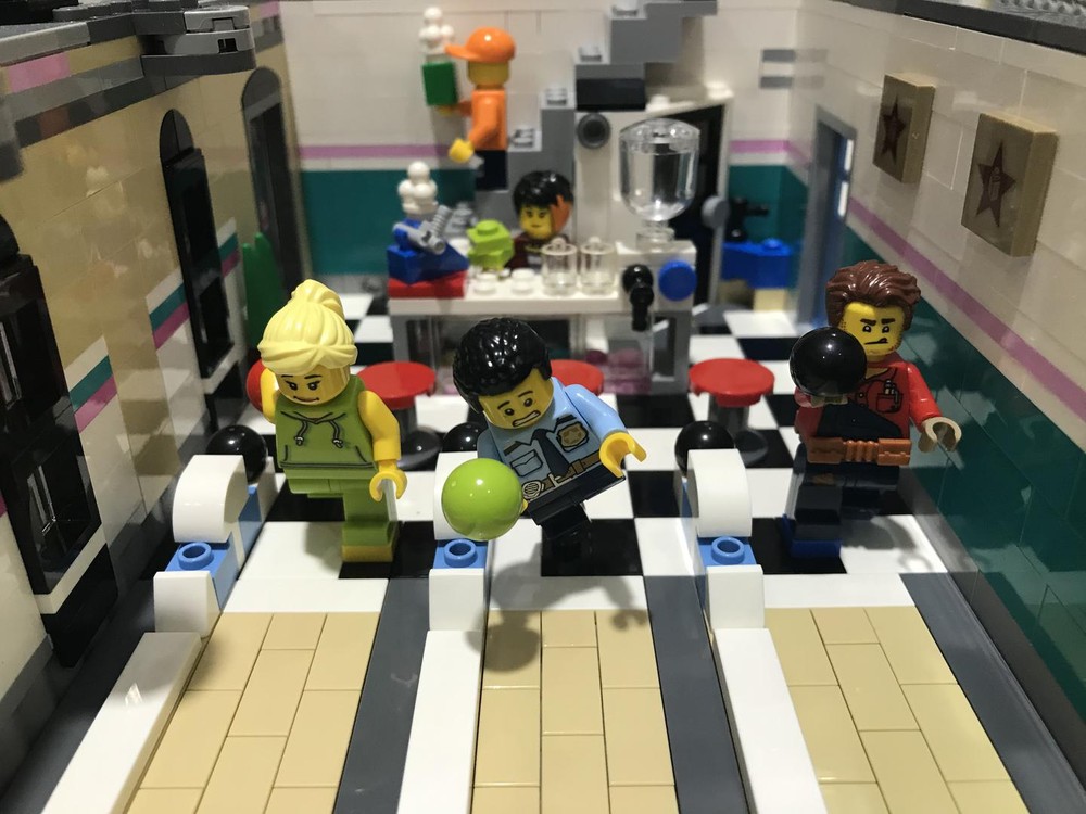 LEGO MOC Jim's Bowling Alley & Diner by Brick Artisan | Rebrickable ...