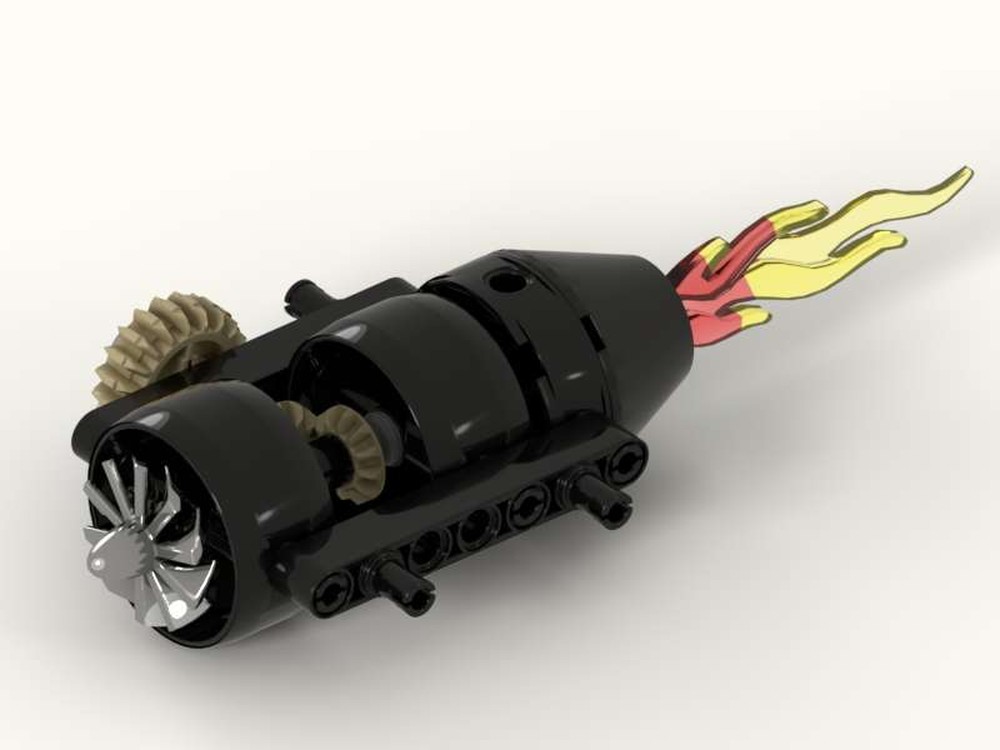 LEGO MOC Turbo Engine with Gear by AKM-Sky | Rebrickable - Build with LEGO
