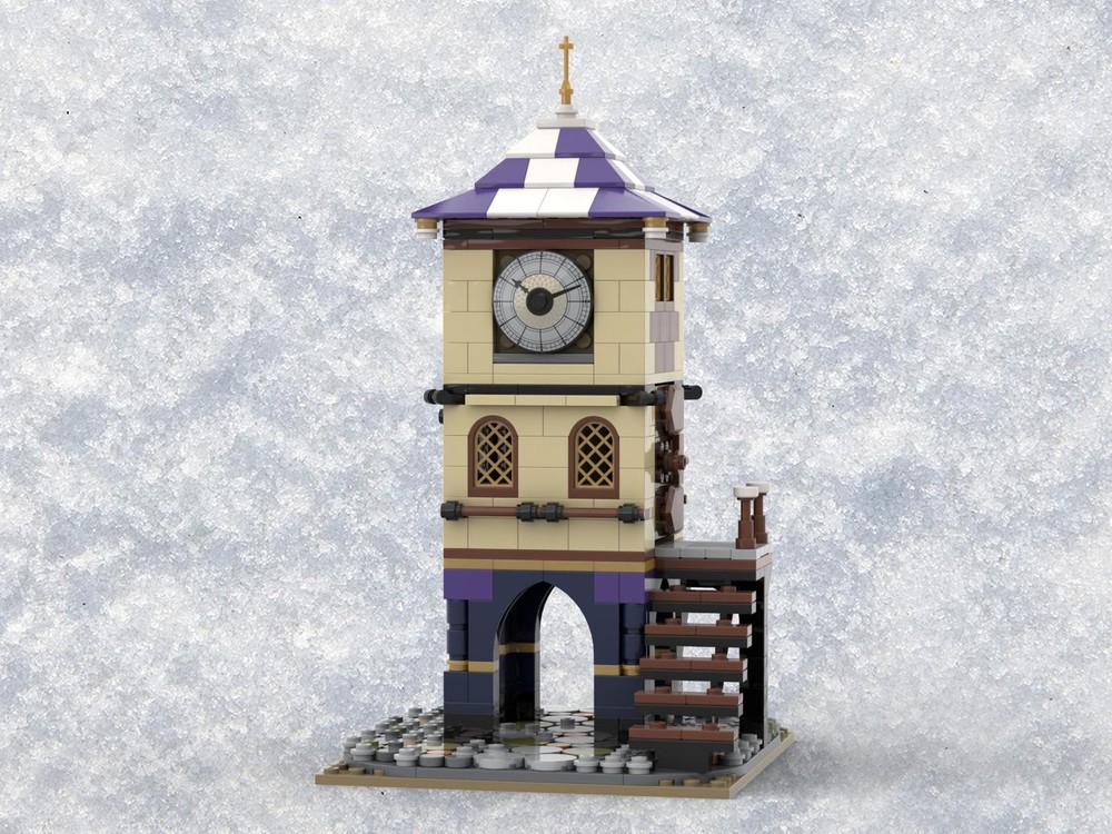 LEGO MOC Clock Tower by Huebre | Rebrickable - Build with LEGO