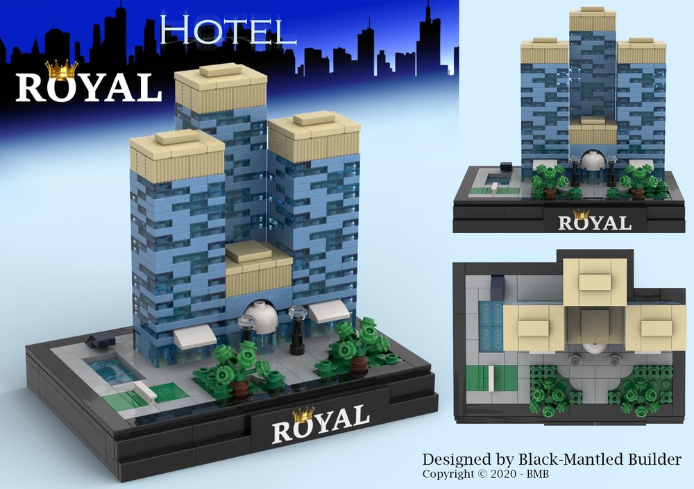 Lego Moc Royal Hotel By Black Mantled Builder Rebrickable Build