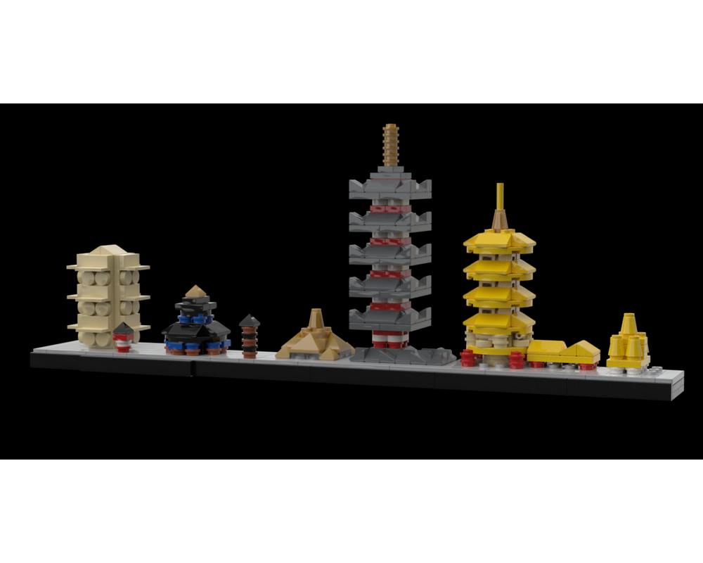 LEGO MOC Pagodas by Giganbrick | Rebrickable - Build with LEGO