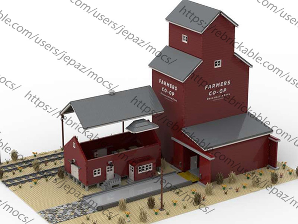 LEGO MOC Grain Co-Op by jepaz | Rebrickable - Build with LEGO