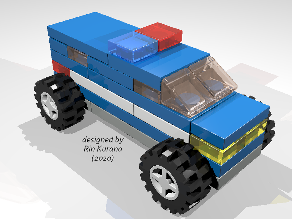 LEGO MOC police truck (Microscale) by RinKur | Rebrickable - Build with ...