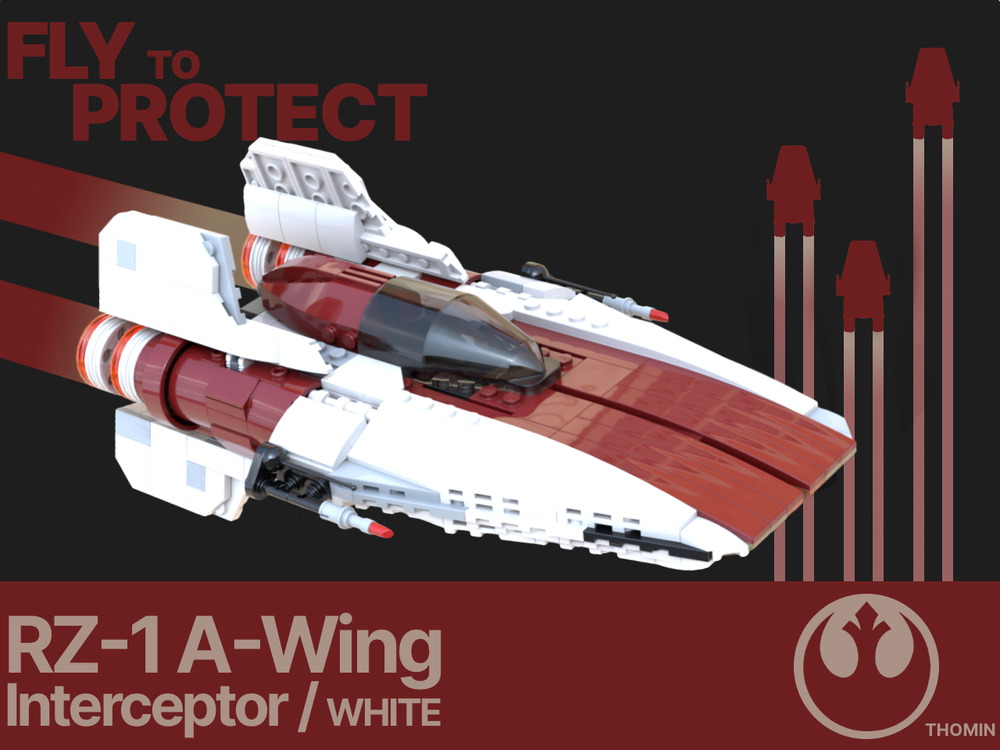 Lego Moc Rz 1 A Wing Interceptor White By Thomin Rebrickable