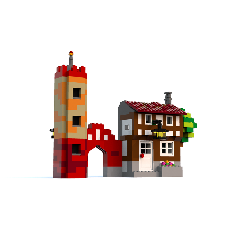 LEGO MOC 10697 Town Wall Neubrandenburg by Nequmodiva | Rebrickable ...