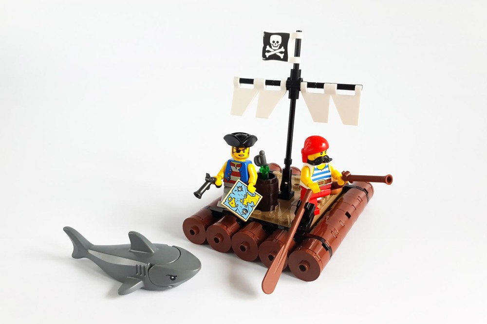 LEGO MOC Pirates Castaway's Raft by EDGE OF BRICKS | Rebrickable ...