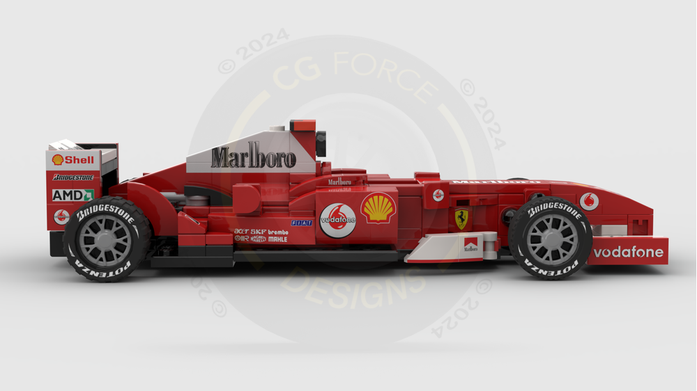 LEGO MOC F1 Ferrari F2004 by CGForceDesigns | Rebrickable - Build with LEGO