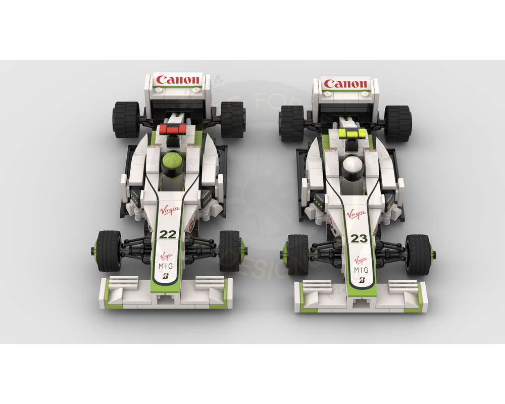 LEGO MOC F1 Brawn BGP001 by CGForceDesigns | Rebrickable - Build with LEGO
