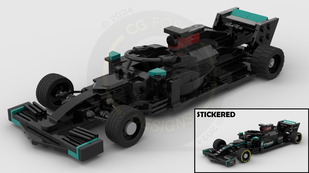 LEGO MOC F1 Mercedes W11 by CGForceDesigns | Rebrickable - Build with LEGO