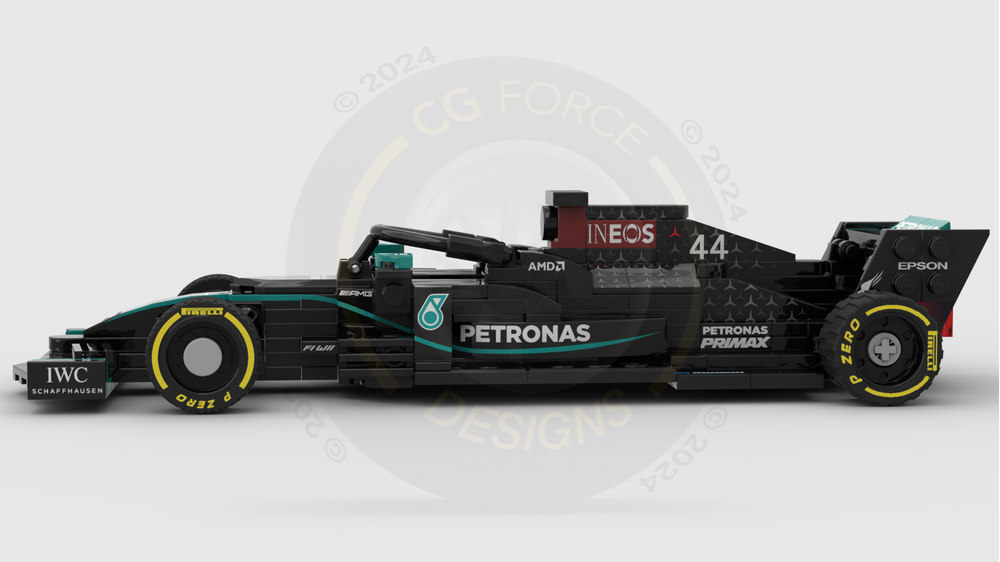 LEGO MOC F1 Mercedes W11 by CGForceDesigns | Rebrickable - Build with LEGO