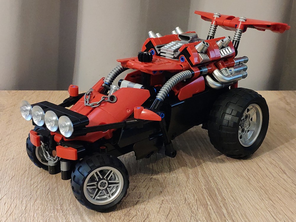 Lego Moc Red Buggy By Uxuspuxus Rebrickable Build With Lego