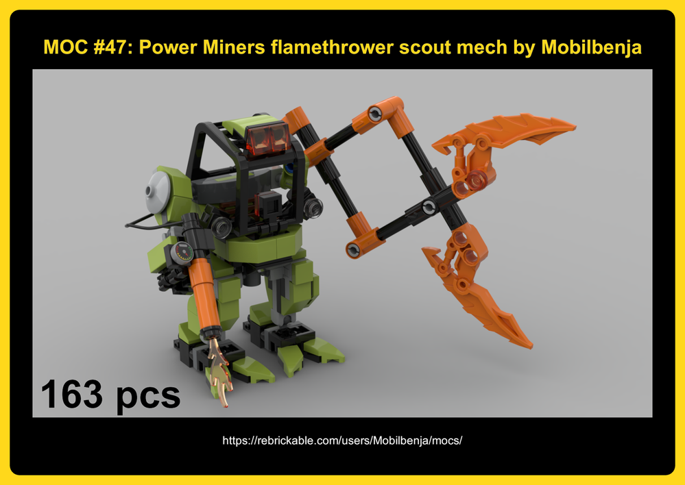 LEGO MOC Flamethrower scout mech by Mobilox Studios | Rebrickable ...