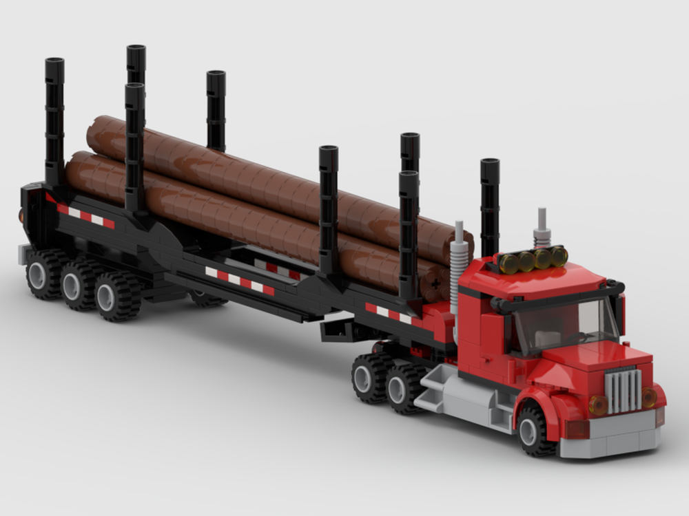 LEGO MOC Lumber Truck by HaulingBricks | Rebrickable - Build with LEGO