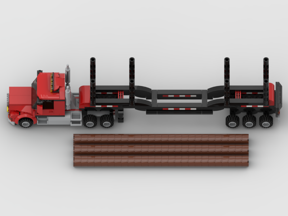 LEGO MOC Lumber Truck by HaulingBricks | Rebrickable - Build with LEGO
