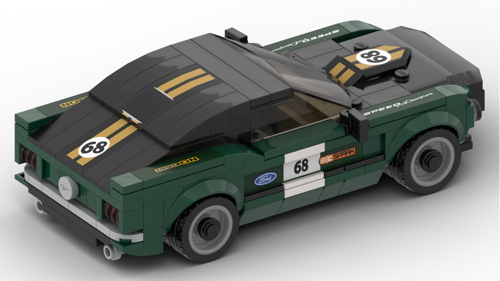 LEGO MOC 75884 1968 Ford Mustang Fastback 8 wide by Schwimpy ...