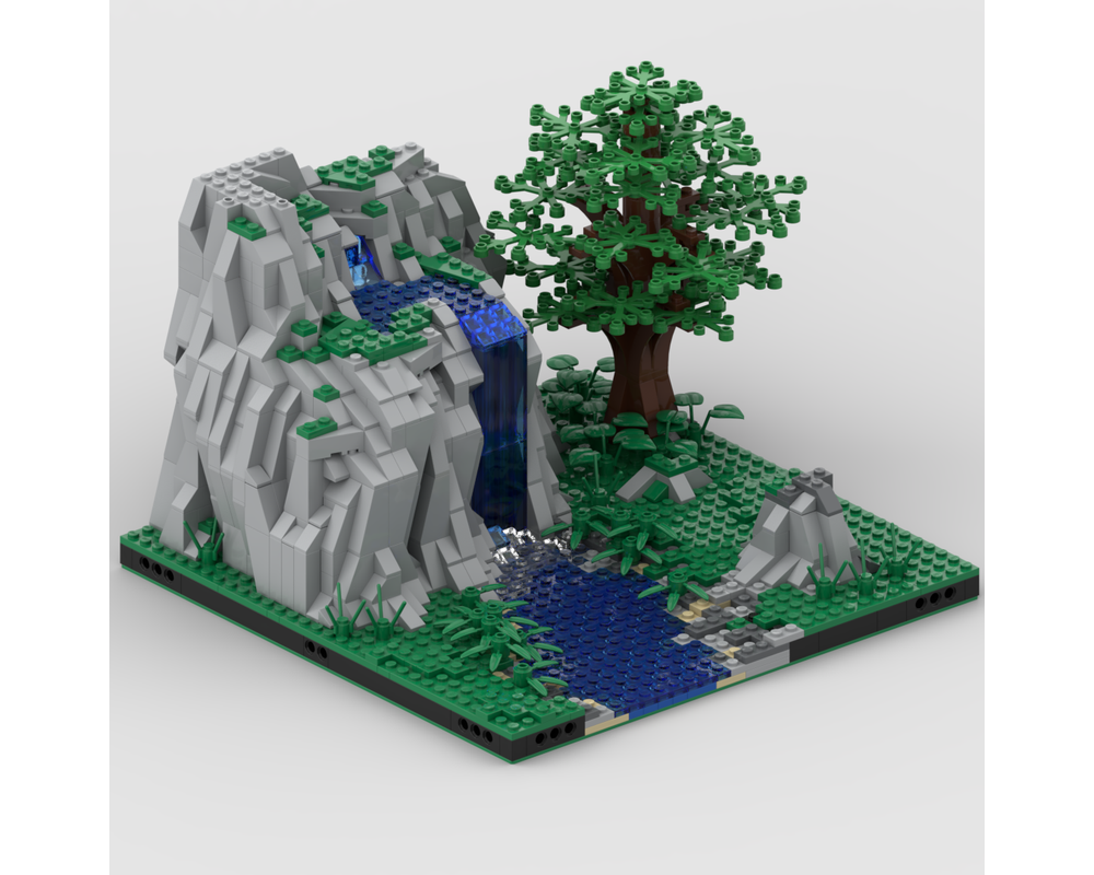 LEGO MOC Waterfall by fuchs | Rebrickable - Build with LEGO