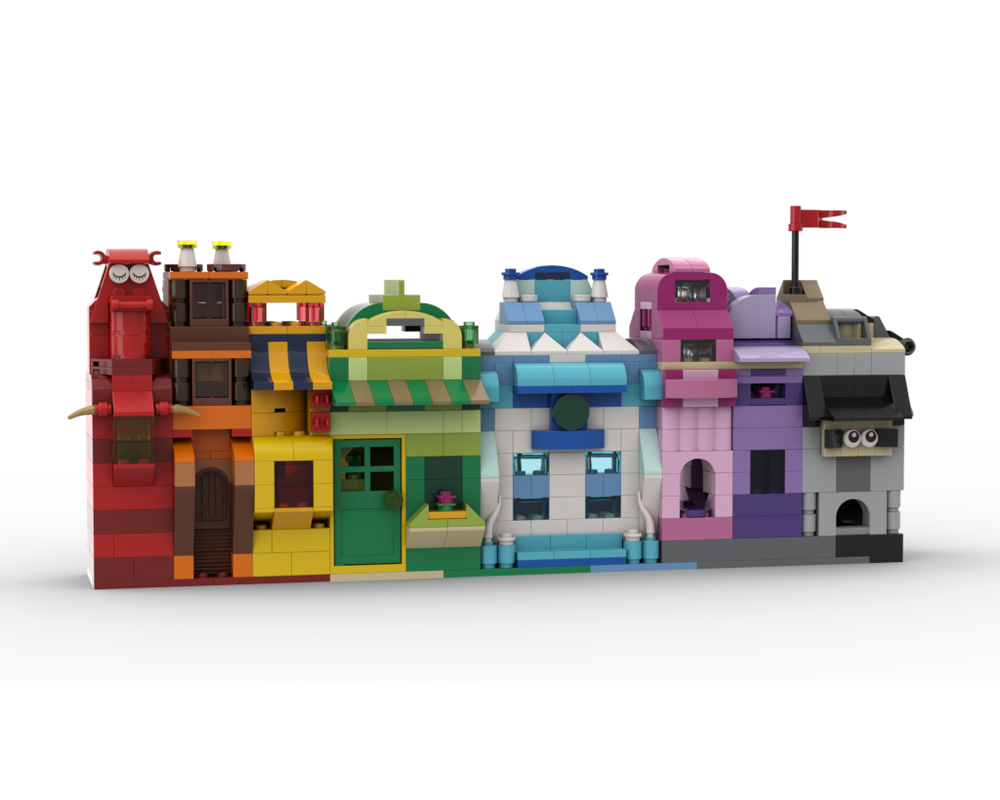 LEGO MOC 10704 Rainbow houses by Lenarex | Rebrickable - Build with LEGO