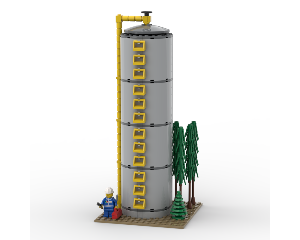 LEGO MOC Industrial Silo / Storage Tank by Ben_Stephenson | Rebrickable ...