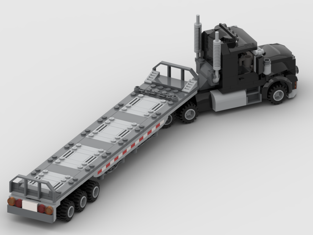 LEGO MOC Truck & Flatbed Trailer by HaulingBricks | Rebrickable - Build ...