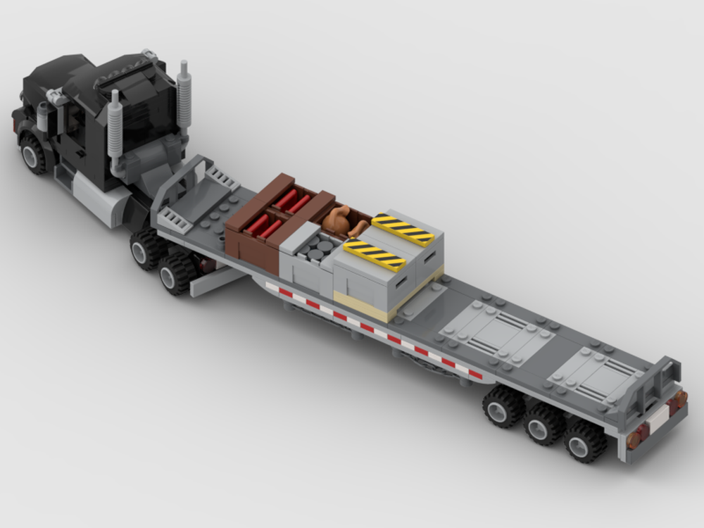 LEGO MOC Truck & Flatbed Trailer by HaulingBricks | Rebrickable - Build ...