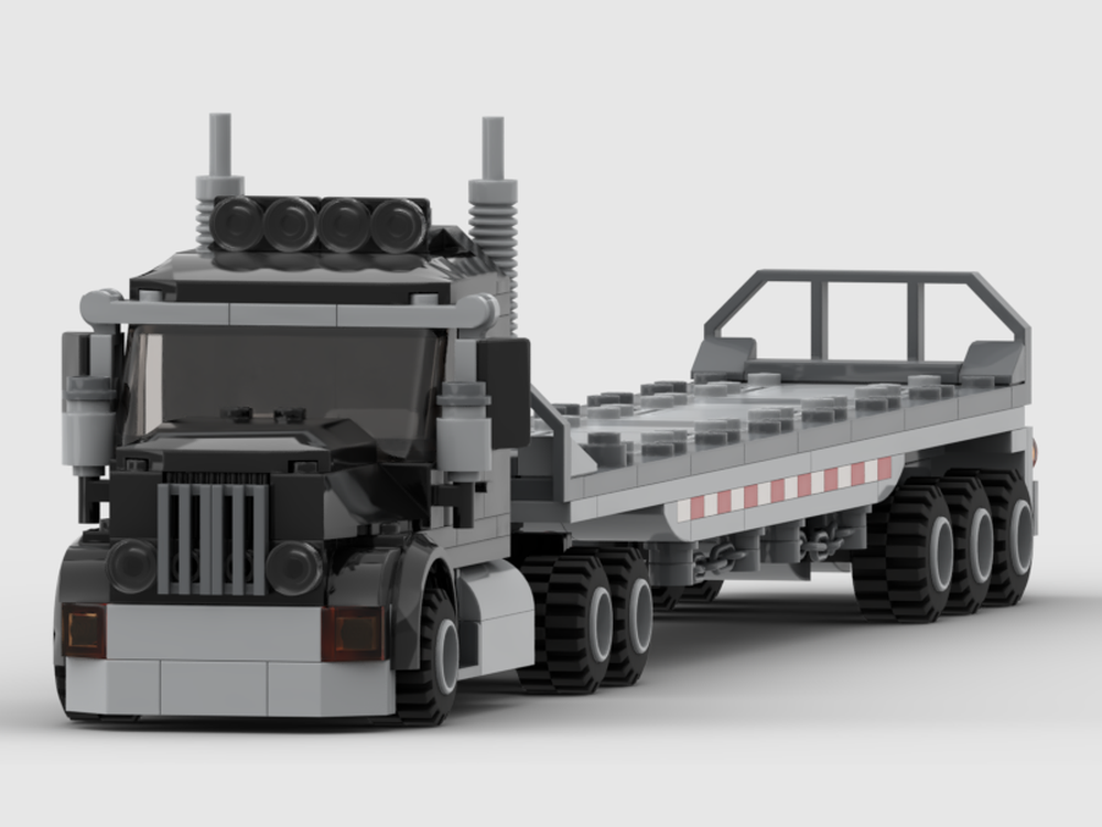 LEGO MOC Truck & Flatbed Trailer by HaulingBricks | Rebrickable - Build ...