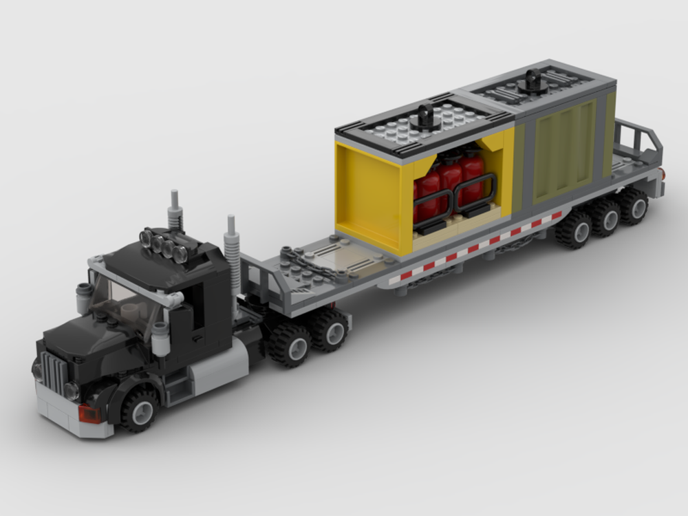 LEGO MOC Truck & Flatbed Trailer by HaulingBricks | Rebrickable - Build ...