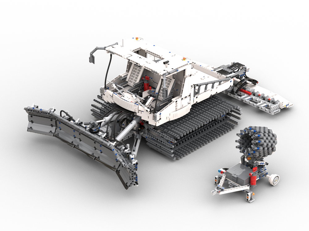 Lego Moc Snow Groomer Pistenbully 42100 B Model With Additional