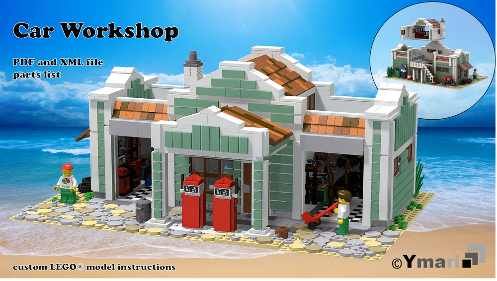 Lego Moc Car Workshop By Ymarilego Rebrickable Build With Lego