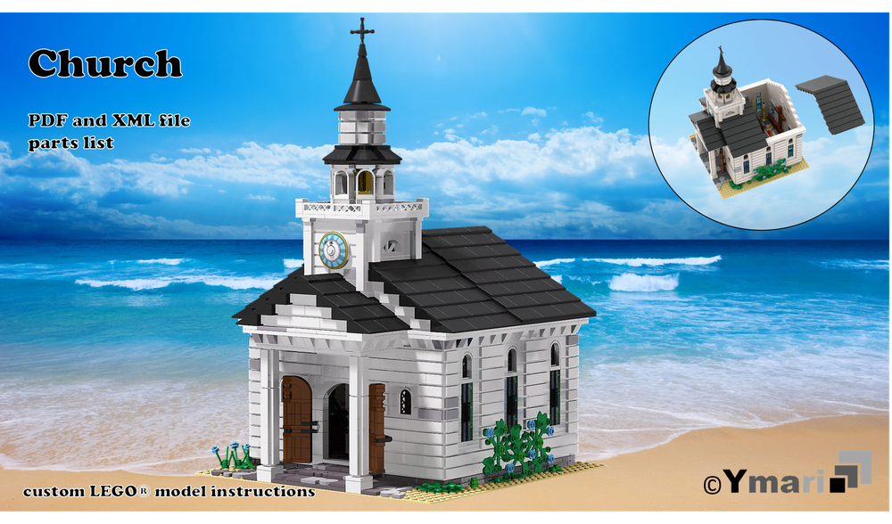 Lego Moc Small Church By Ymarilego Rebrickable Build With Lego