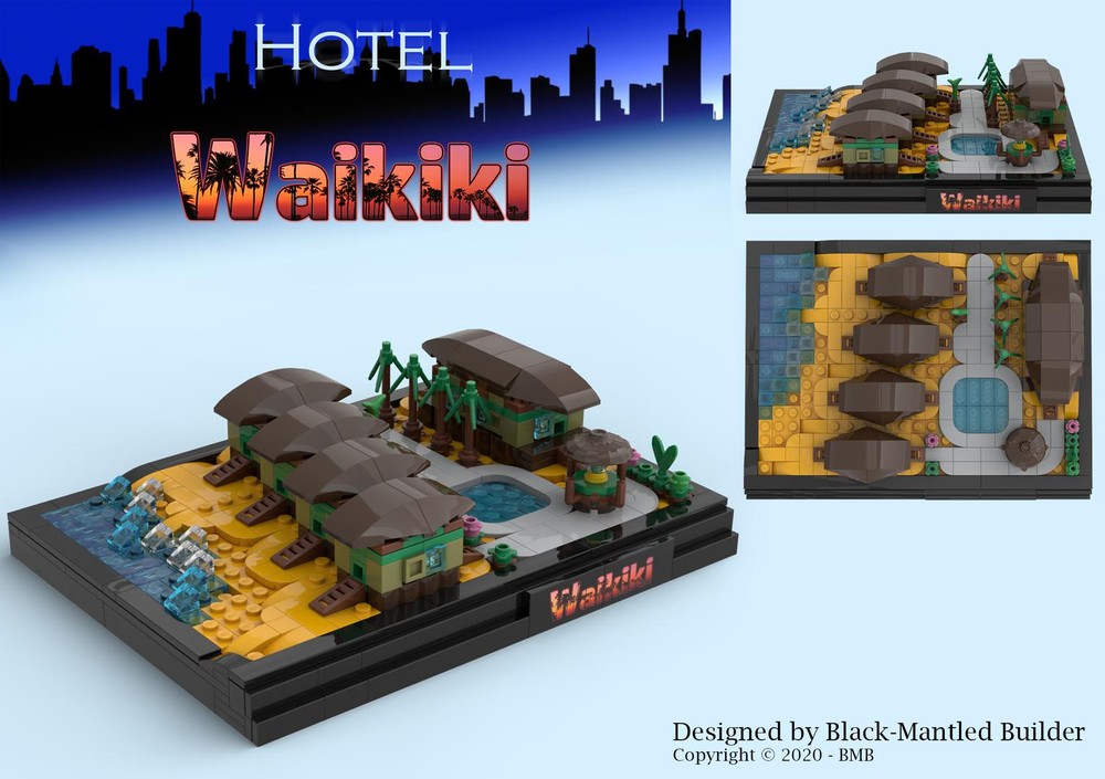 LEGO MOC-60255 Waikiki – Hotel by Black-Mantled Builder | Rebrickable ...