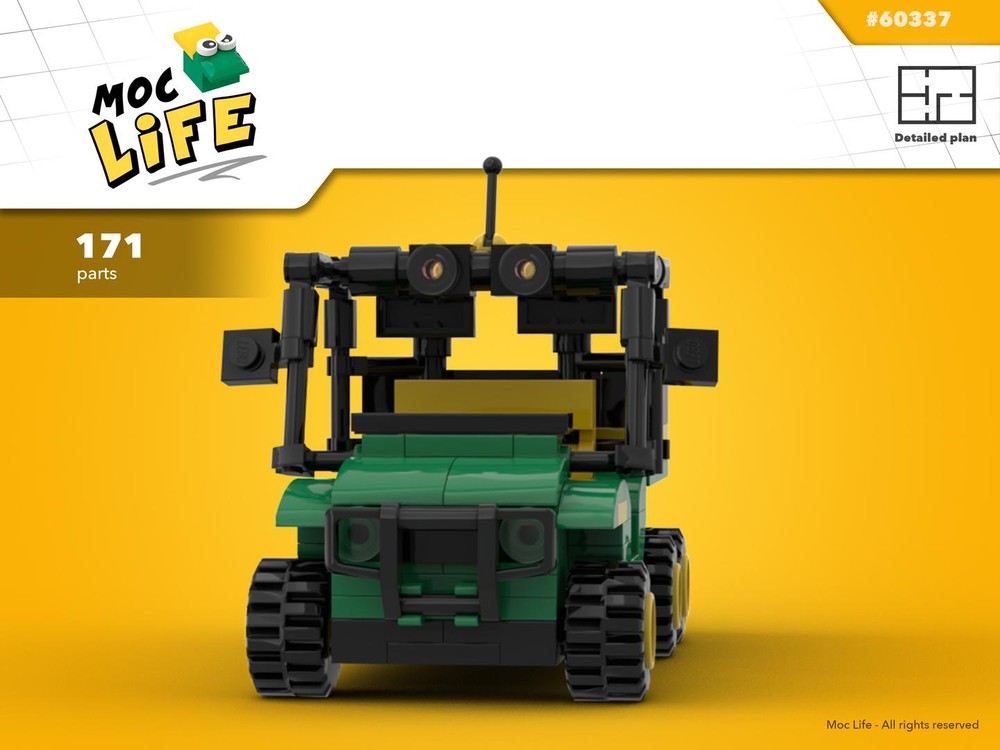 Lego Moc John Deere Gator 6x6 By Moclife Rebrickable Build With Lego