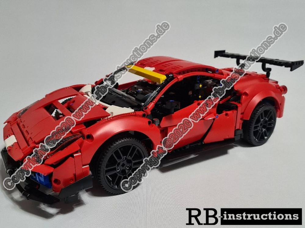 LEGO MOC Ferrari 488 GTE as RC-Version with Power Functions or SBrick ...