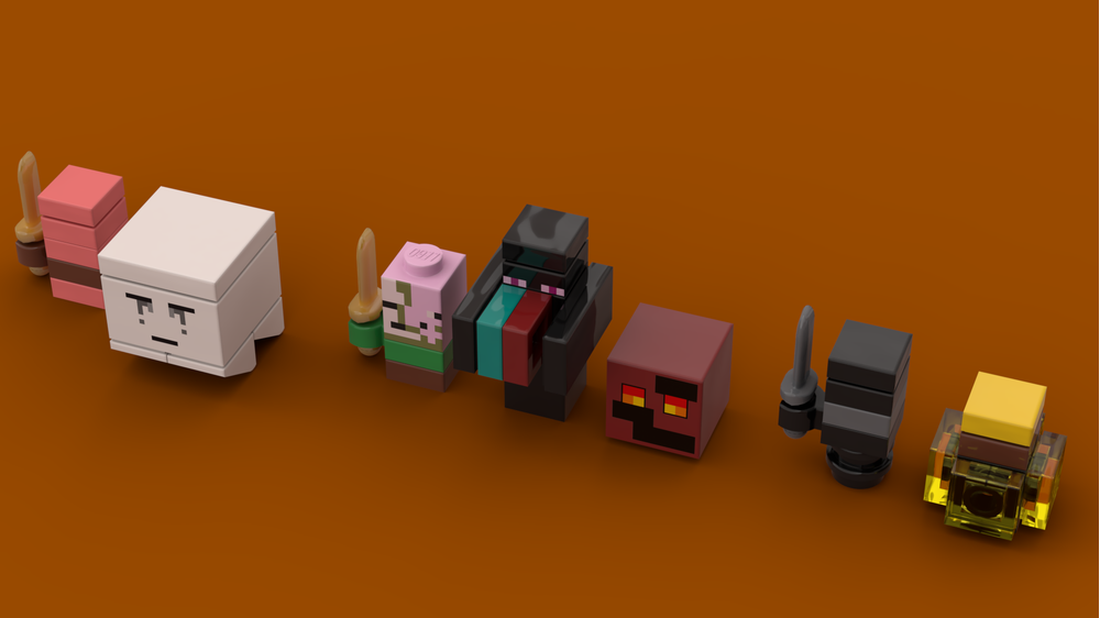 LEGO MOC Micro world #3: Nether [1.16] by Mobilox Studios | Rebrickable ...